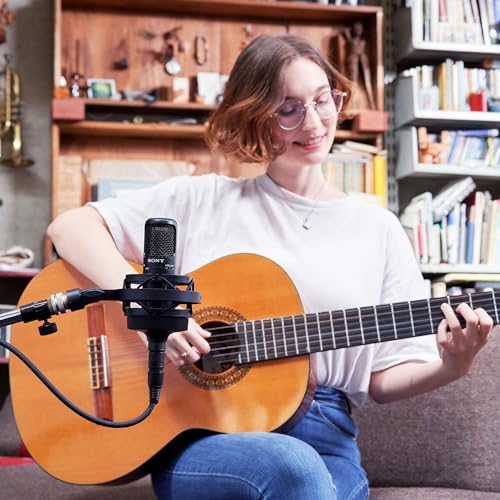 Sony Media C-80 Unidirectional Studio Condenser Microphone with Advanced Capsule Technology, Dual Diaphragm Configuration, and Acoustic Shifting Circuit