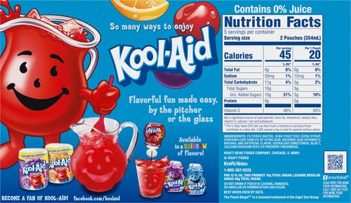 Kool-Aid Jammers Tropical Punch Flavored Kids 0% Juice Drink (10 ct Box, 6 fl oz Pouches)