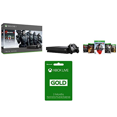 Microsoft CYV-00321 Xbox One X Gears Of War 5 with Wireless Controller Bundle Xbox Live 3 Month Gold Membership