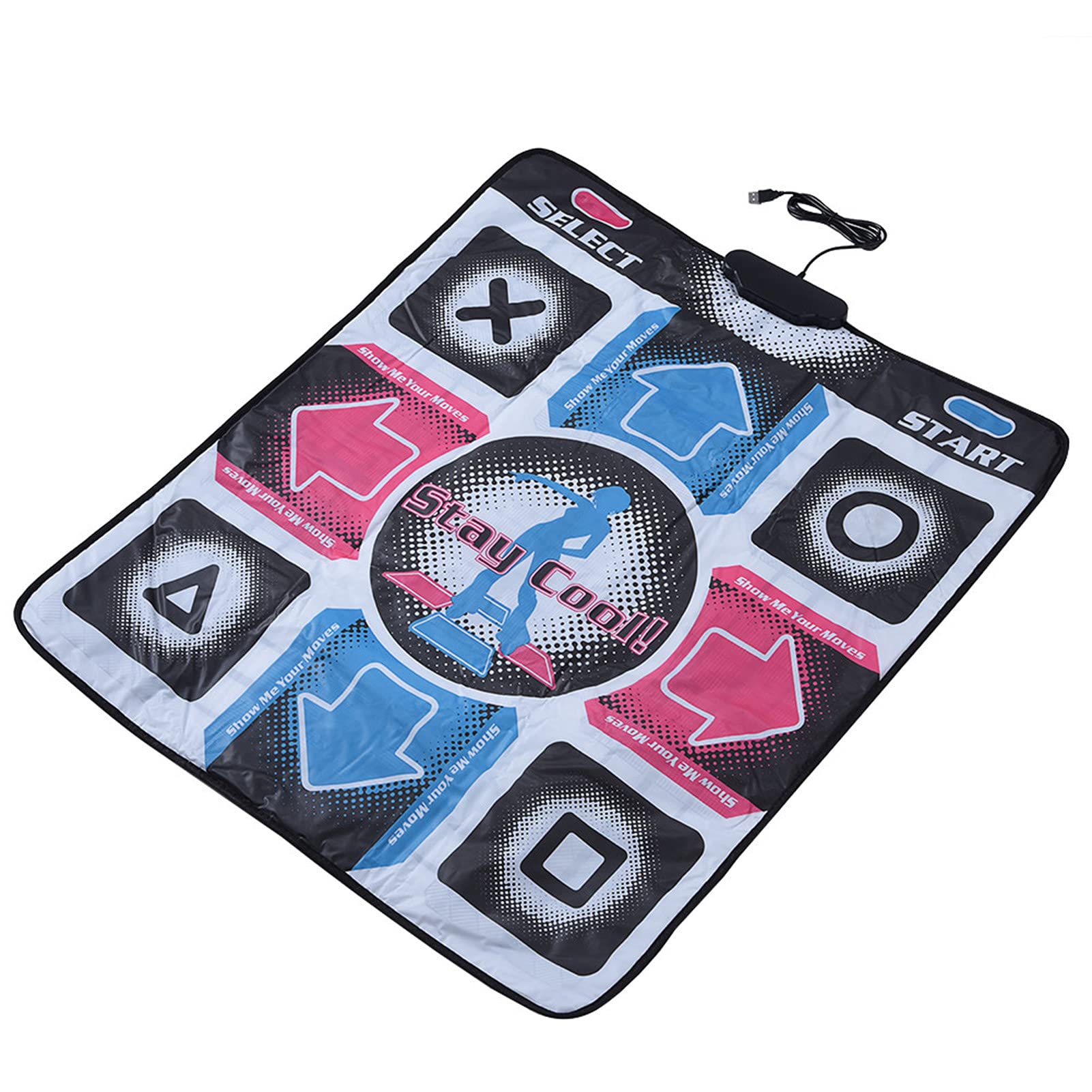 USB Dance Floor Mat Nonslip Dancing Step Dance Mat Pad Blanket Compatible for PC Laptop Video Game, Musical Play Mat Dancer Blanket for Kids Adults Family Home Entertainment