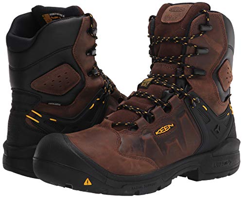 KEEN Utility Dover, Men's, Dark Earth/Black, Comp Toe, EH, WP/Insulated, 8 Inch, Work Boot (10.5 D)