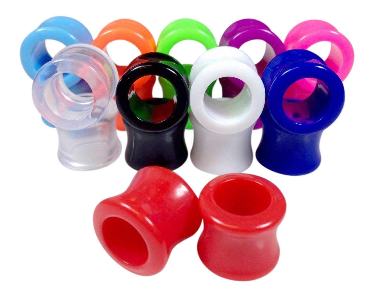 Lobal Domination Pair of Solid Green Acrylic Ear Tunnels/Plugs - Earlet Body Jewelry - 3mm Thru 30mm! (1&3/16" (30mm))