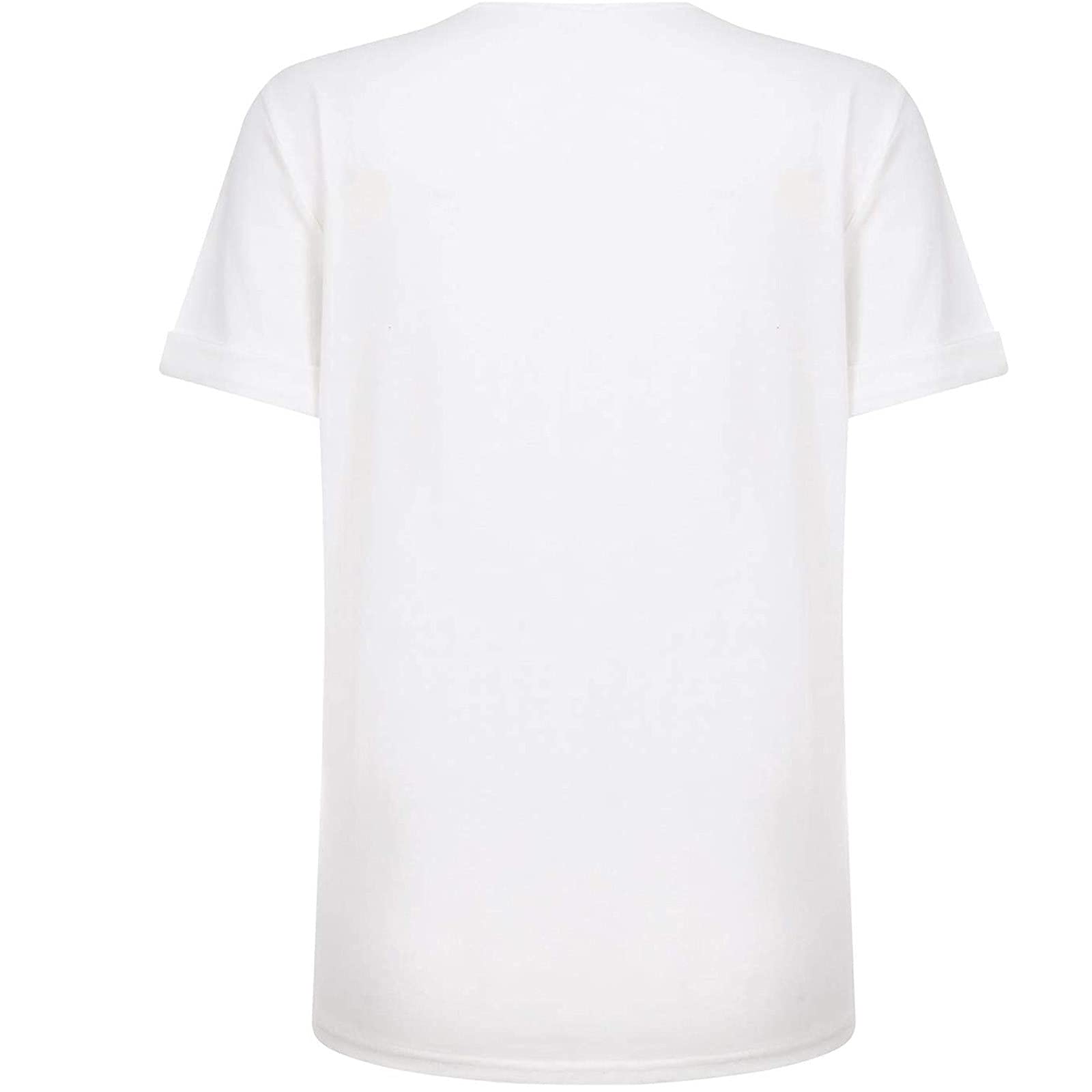 wodceeke Women's Simple Graphic Print T-shirt Short Sleeve Round Neck Basic Tee Summer Casual Loose Tops (White A, XL)