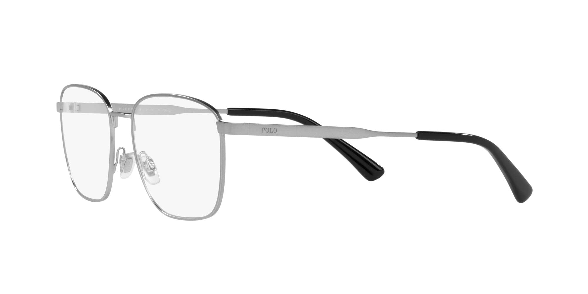 POLO RALPH LAUREN Mens PH1214 Rectangular Prescription Eyewear Frames, Semi Shiny Gunmetal/Demo Lens, 56 mm