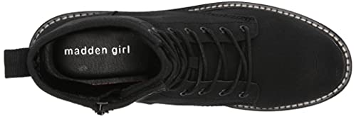 Madden Girl Women's Carra Hiking Shoe, Black Canvas, 8