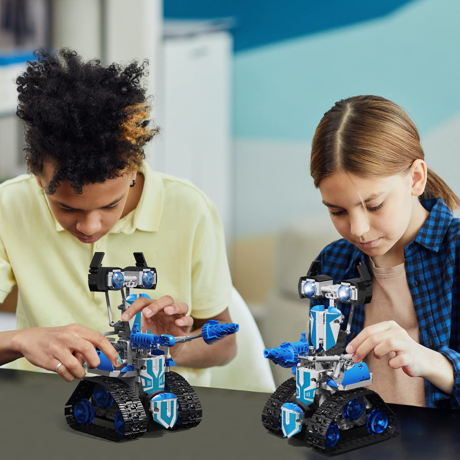 Suplanet STEM Projects for Kids Ages 8-12, Remote Control and APP Programmable Robot Toys - 520 Pcs Building Science Educational Kit, Building Block Birthday Gift for Teen Boys Girls