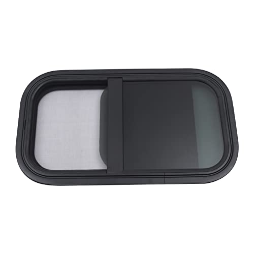 ZAWAYINE RV Window 12" W x 22" H, Tiny House Vertical Slider Window For Cargo Trailer, Vintage Technologies RV Windows For Vertical Sliding Replacement Glass &Trim Set
