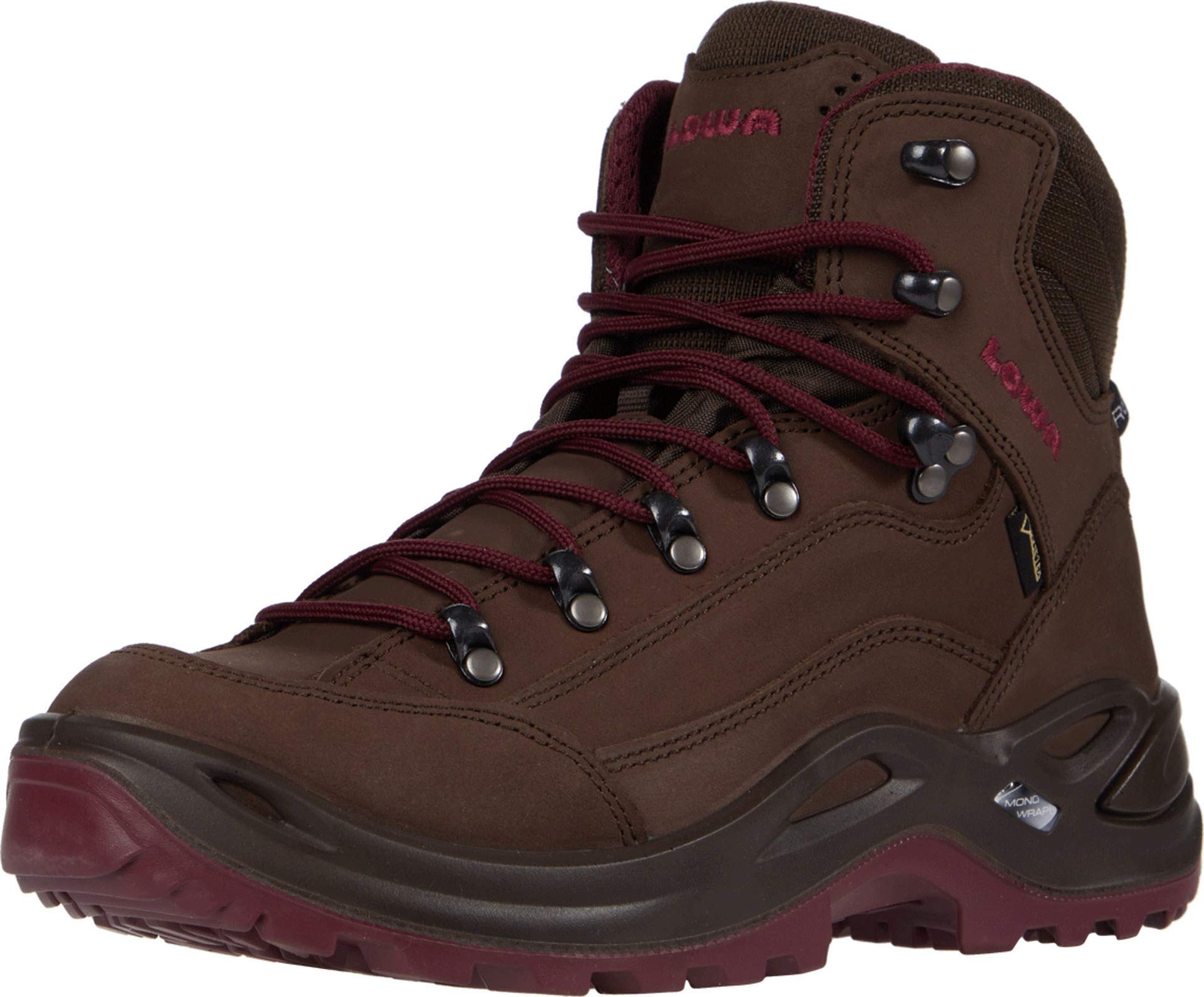 Lowa Renegade GTX Mid Hiking Boot - Women's - Women's Espresso/Berry (7 B(M) US)