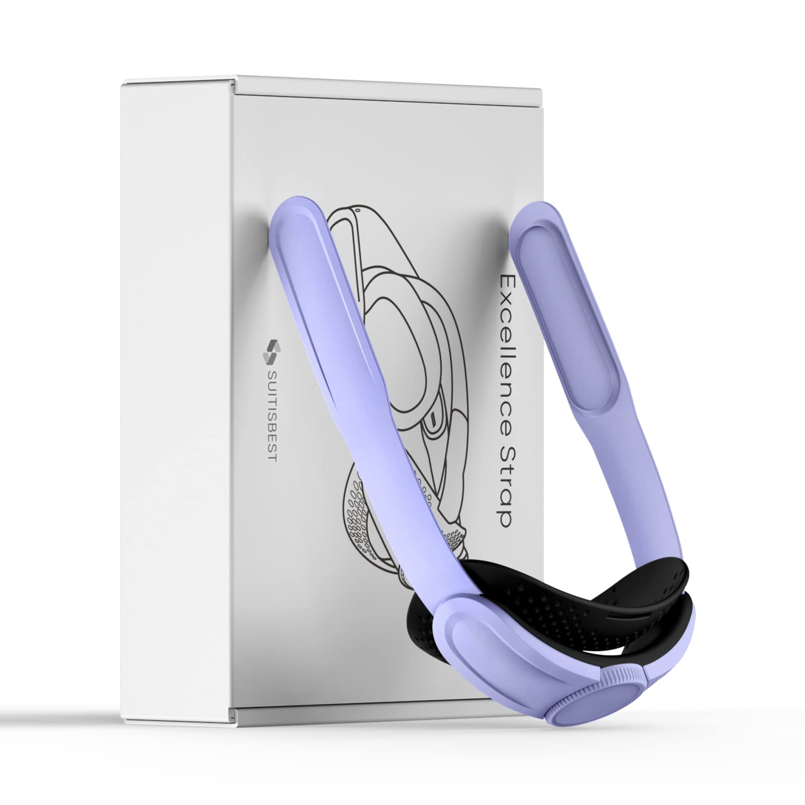 Suitisbest Head Strap Compatible with Quest 2, Adjustable Enhanced Support and Comfort Breathable Lightweight Head Strap for Meta Quest 2, Violet