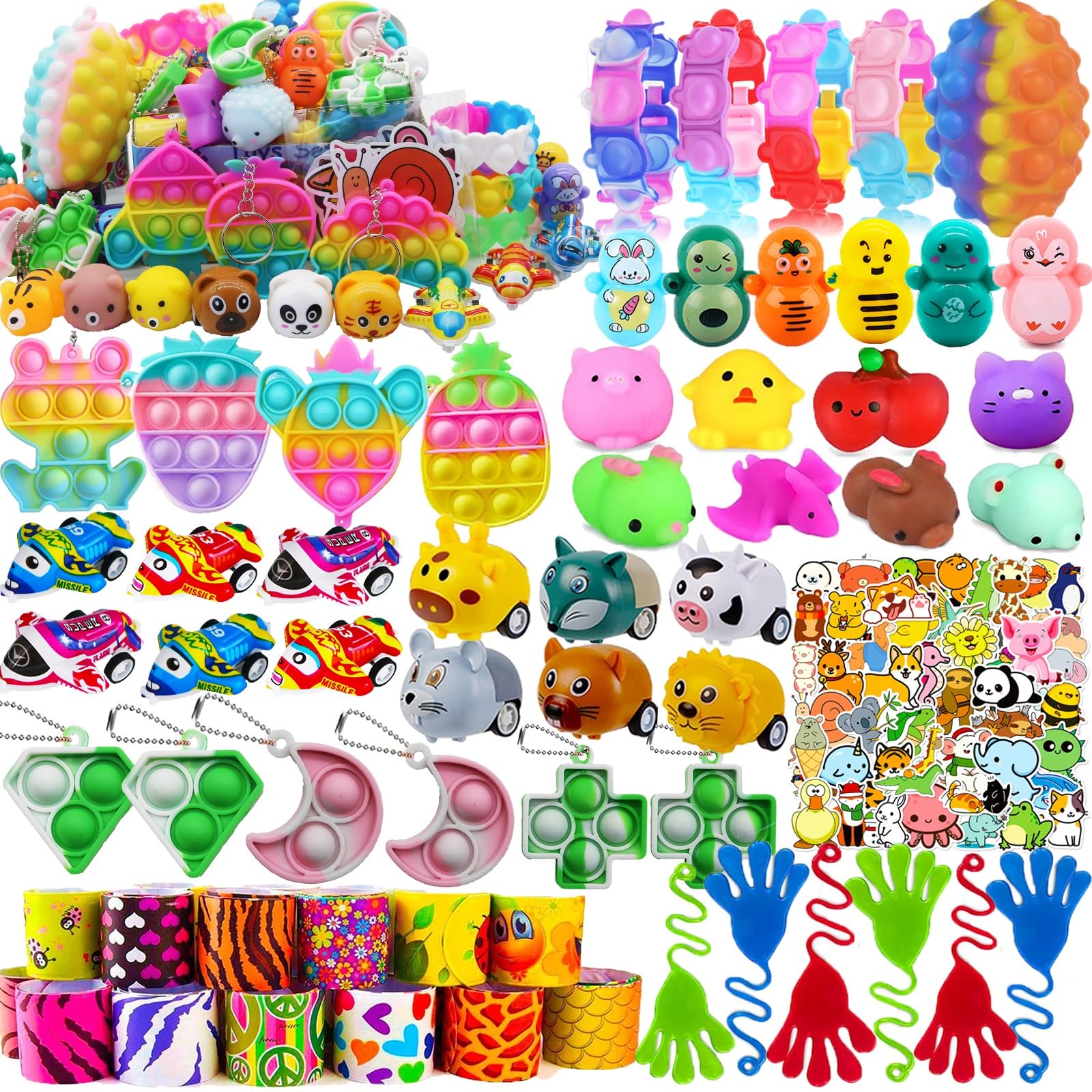 Taulaap 114 Pack Party Favors for Kids 3-5 4-8-12, Treasure Box Toys for Classroom Prizes, Pinata Filler, Goodie Bag Stuffers, Treasure Chest Carnival Prizes Bulk Toys