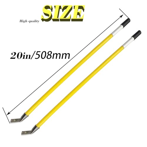 SUONE Snow Plow Blade Mark/Guide Kit Yellow 20 '' /45 Degree Curved Base 304 Connect to The Edge of The Polar Star Plow Mark Plow The Most Blizzard Boss SNO Way West Meyer More Pickup SUV UTV ATV