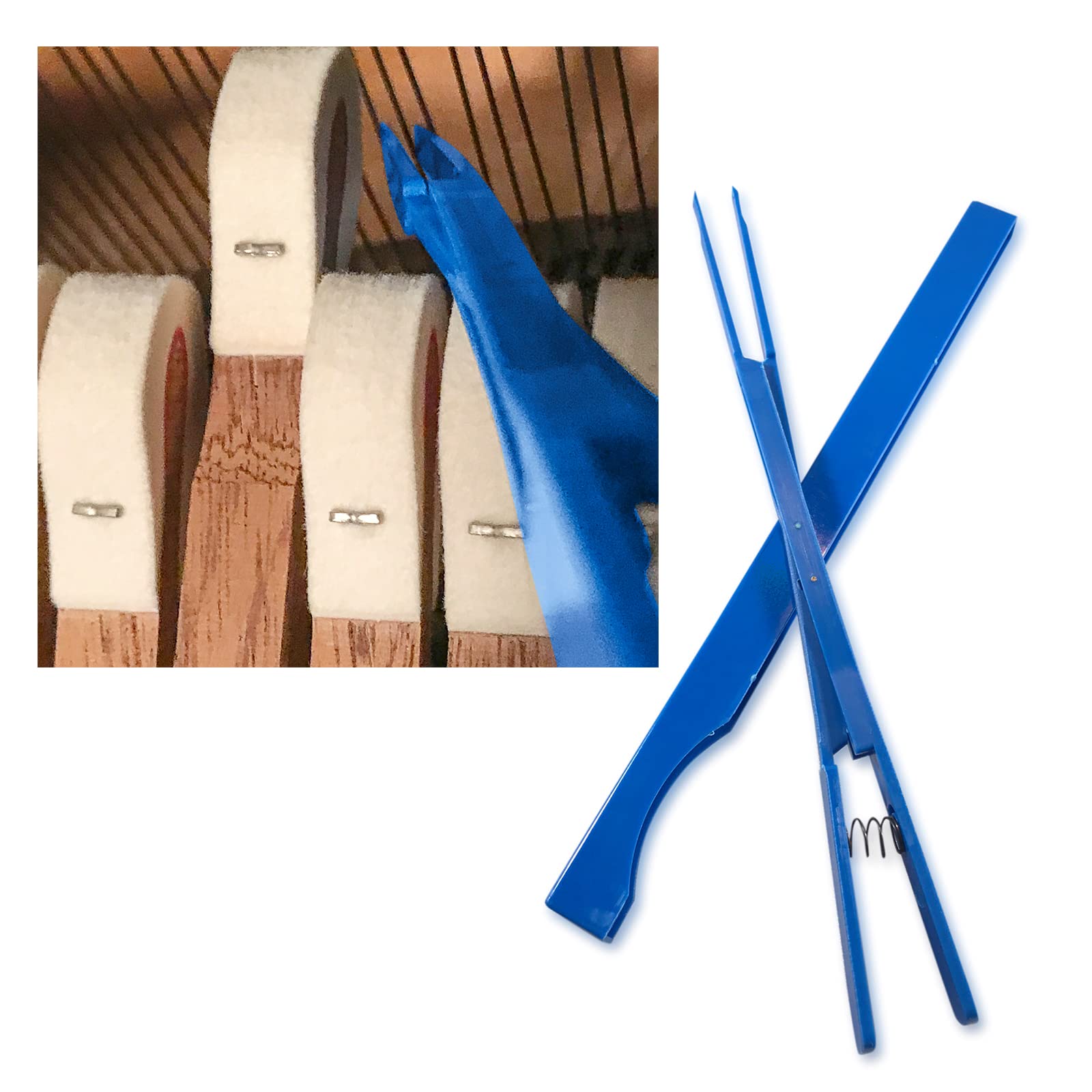Piano Tuning Papp’s Treble Mute with Case - Achieve Precise Tuning of Upper Notes with this Professional Tool - Wedge-shaped Mute and Protective Case Included