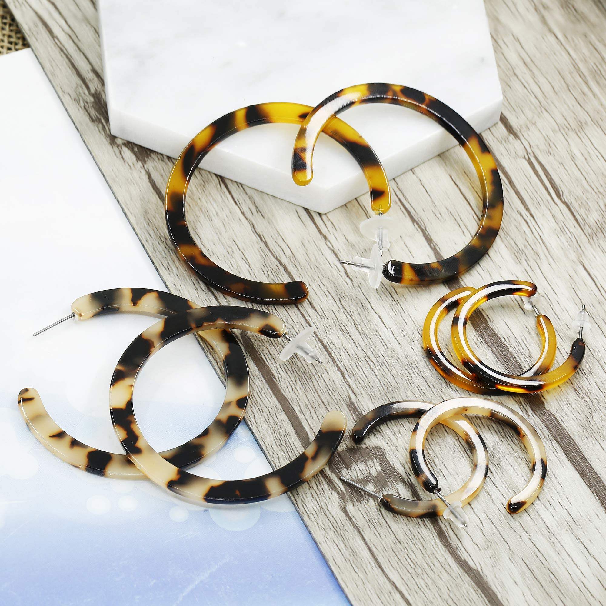LOYALLOOK Acrylic Earrings Resin Earrings For Women Boho Earrings Fashion Earrings Statement Earrings Drop Earrings Dangle Earrings style 1