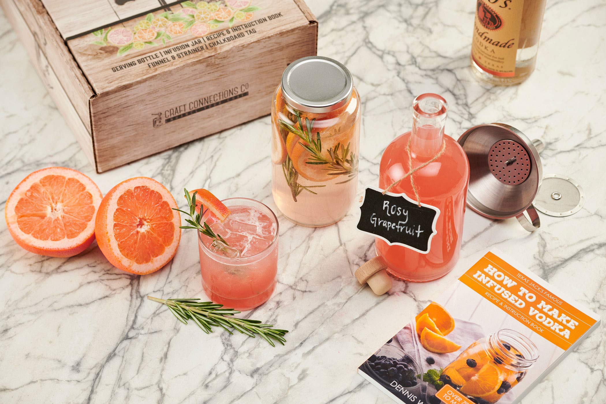 Spirit Infusion Kit - Infuse Your Booze - Alcohol Infusion Kit with Recipes to Make Over 70 Flavored Vodkas. This Liquor Infusion Kit Makes a Great Cocktail Gift!