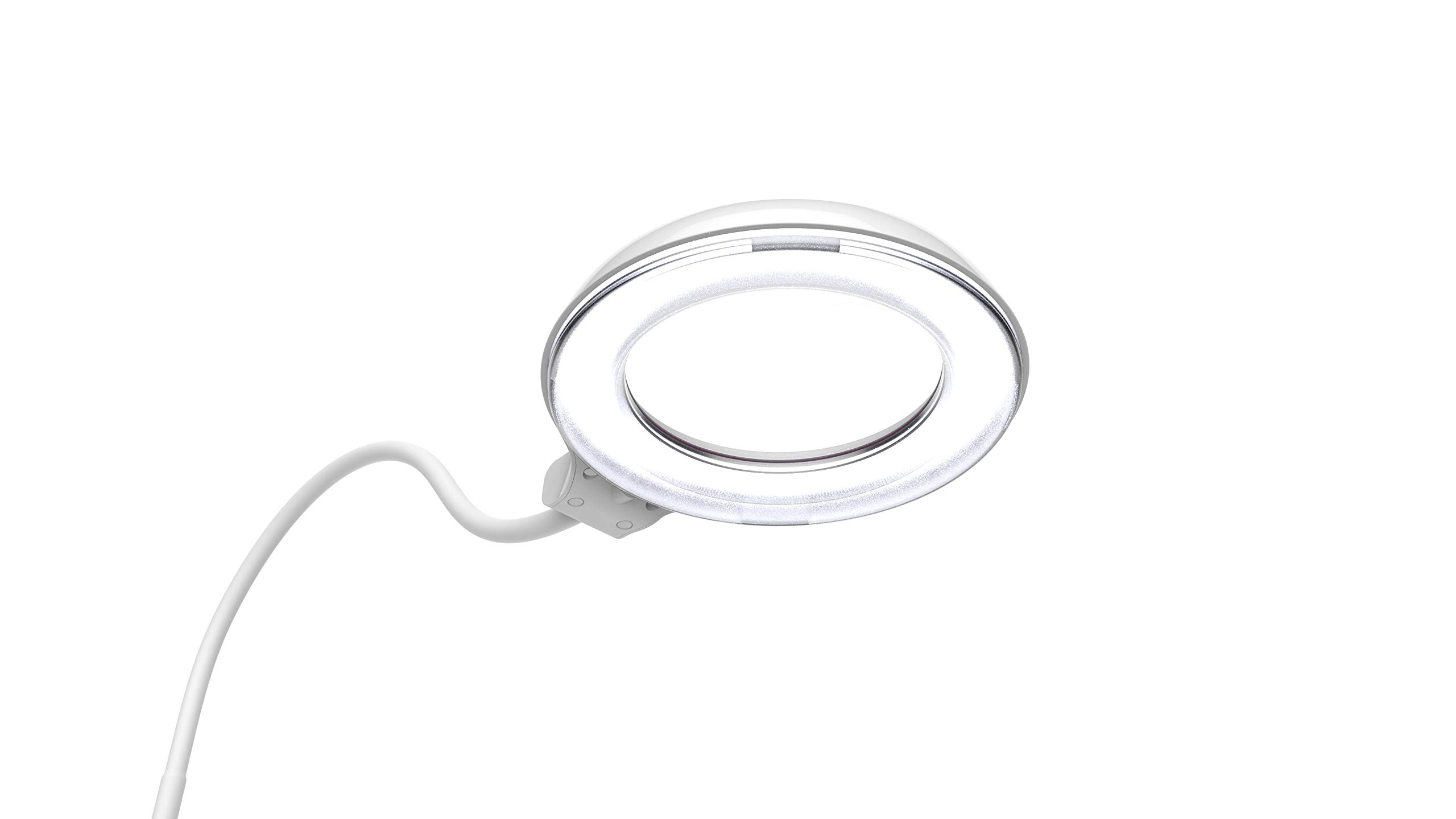 Mighty Bright The Original Rechargeable LED Floor Light and Magnifier Lamp, 59 Color-Adjustable LEDs, Warm Eye-Care Light to Bright-White Light, 5” 2X Magnifier, 5X Bifocal, Extra Bright and Dimmable