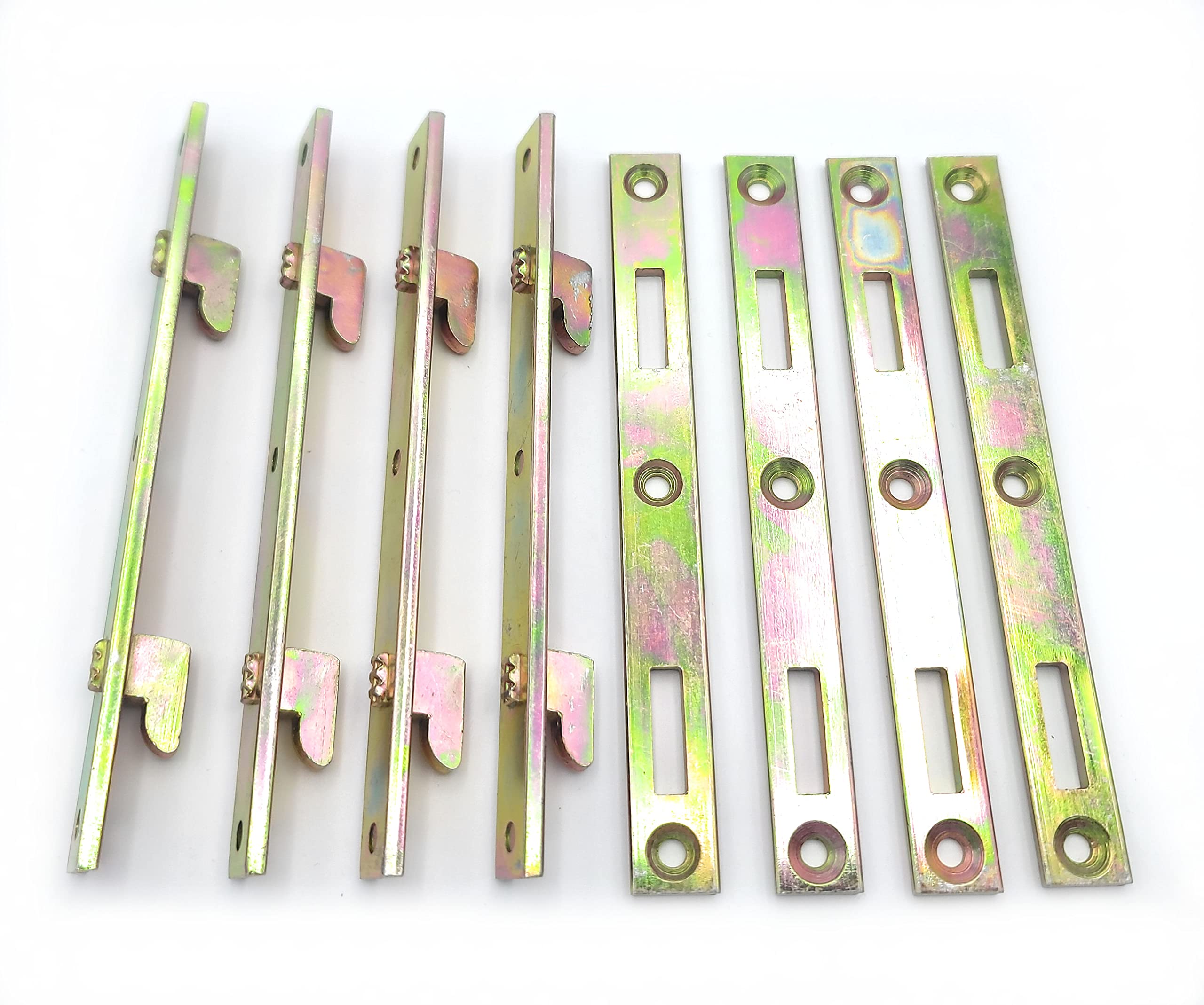 METAL MAGERY Bed Rail Fasteners 6" Set of 4 Bed Rail Brackets Heavy Duty Bed Frame Rail Hardware