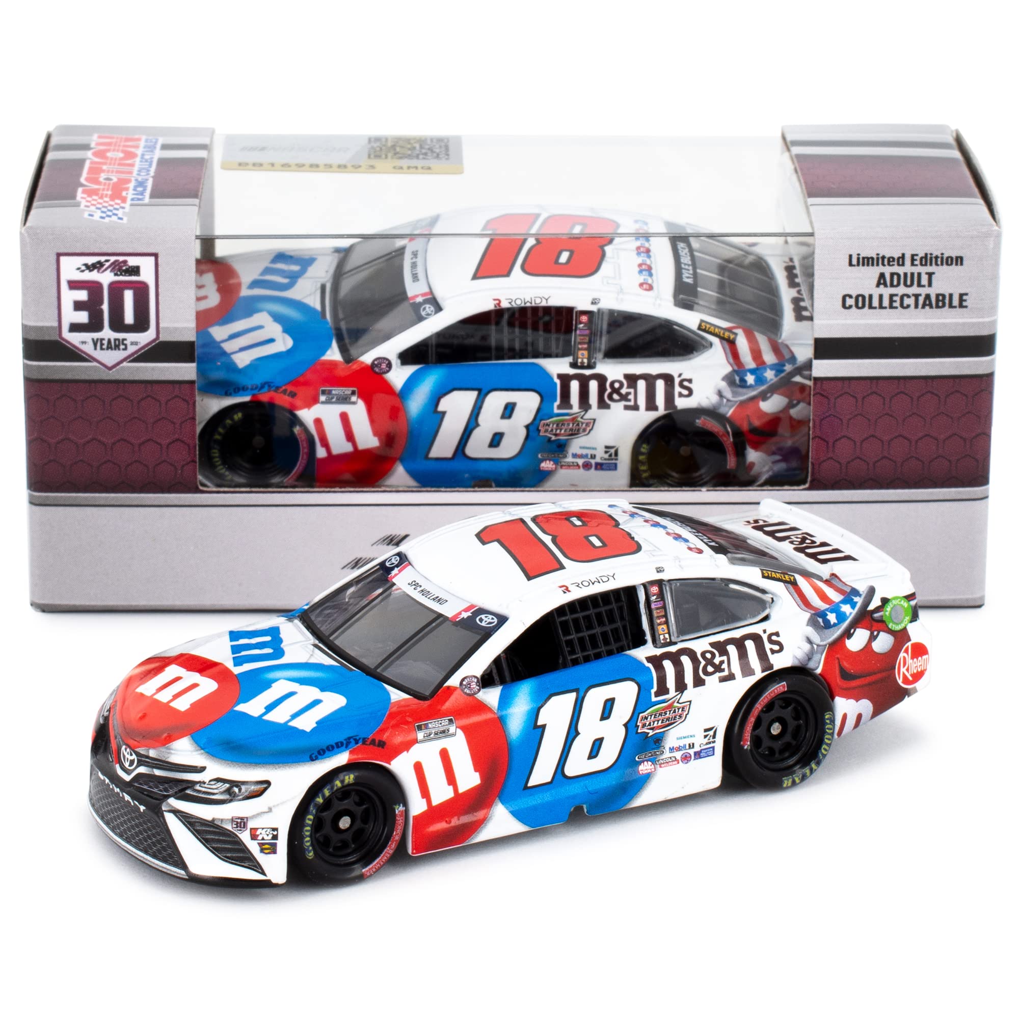 Lionel Racing Kyle Busch 2021 M&M'S RED, White & Blue 1:64 ARC DIECAST