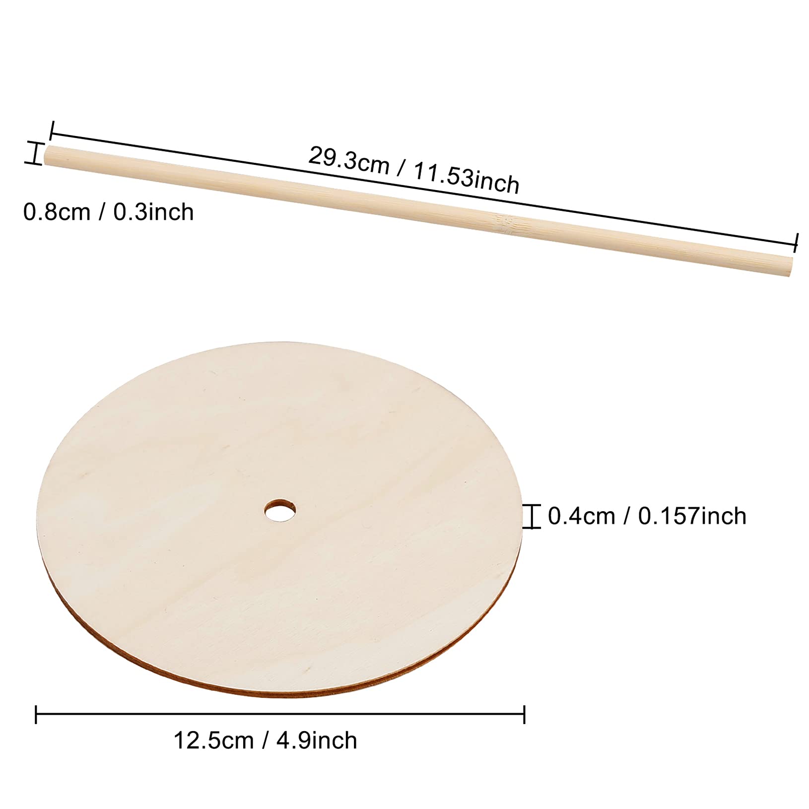 Ponpon 4pcs Wood Donut Stands Bagels Display Holder Reusable Doughnut Dessert Stand for Wedding Birthday Treat Parties