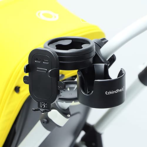 Stroller Cup Holders, Universal Drinks Holder for Strollers,Bikes, Trolleys or Walkers.Outdoor Accessories Water Bottle Holder with Mobile Phone Holder.
