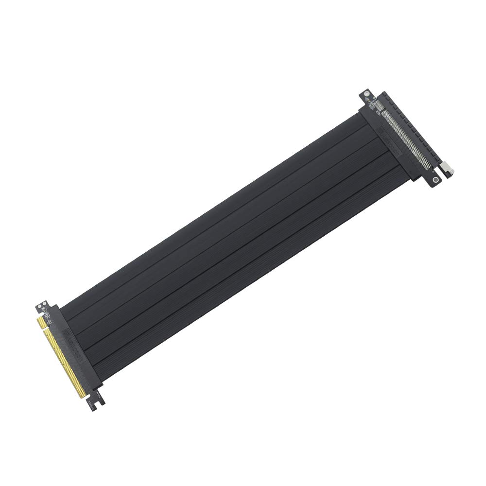 Lesozoh New 16x Riser Cable 64GB/s GPU Riser Extender - PCIE 3.0 Flexible Cable Card Extension Port Adapter High Speed Riser Card / 90 Degree Socket(500mm)