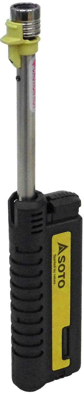 SOTO Pocket Torch - Refillable Extended Torch Lighter with Telescoping Burner Head, Electronic Ignition, Strong Wind-Resistant Butane Lighter for Candles, Grill, BBQ, Fireplaces, Camping, and more