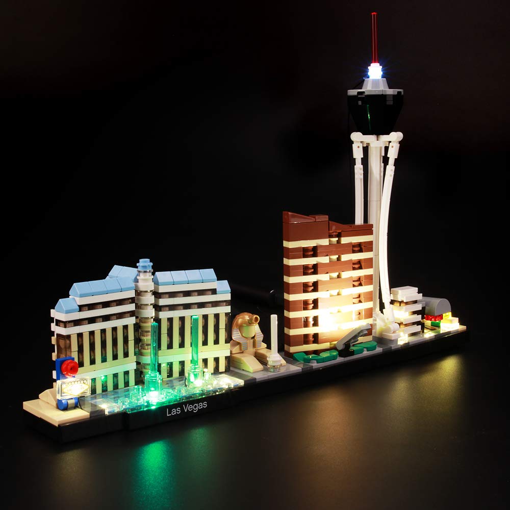 LIGHTAILING Light Set for (Architecture Las Vegas) Building Blocks Model - Led Light kit Compatible with 21047(NOT Included The Model)