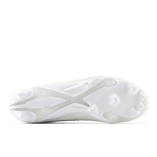 New Balance Unisex BurnX4 Lacrosse Shoe, White/Grey Matter, 12 US Men