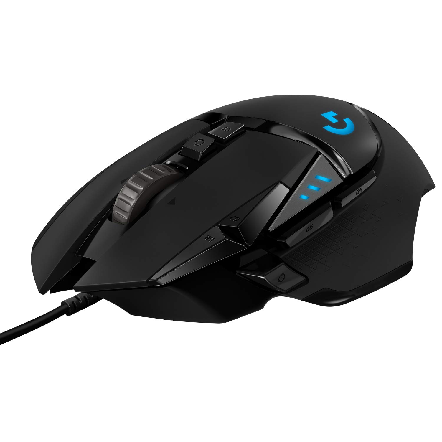 Logitech G635 DTS, X 7.1 Surround Sound LIGHTSYNC RGB PC Gaming Headset,Black and Logitech G502 HERO High Performance Wired Gaming Mouse, HERO 25K Sensor, 25,600 DPI, RGB, Adjustable Weights, 11 Programmable Buttons, On-Board Memory, PC / Mac