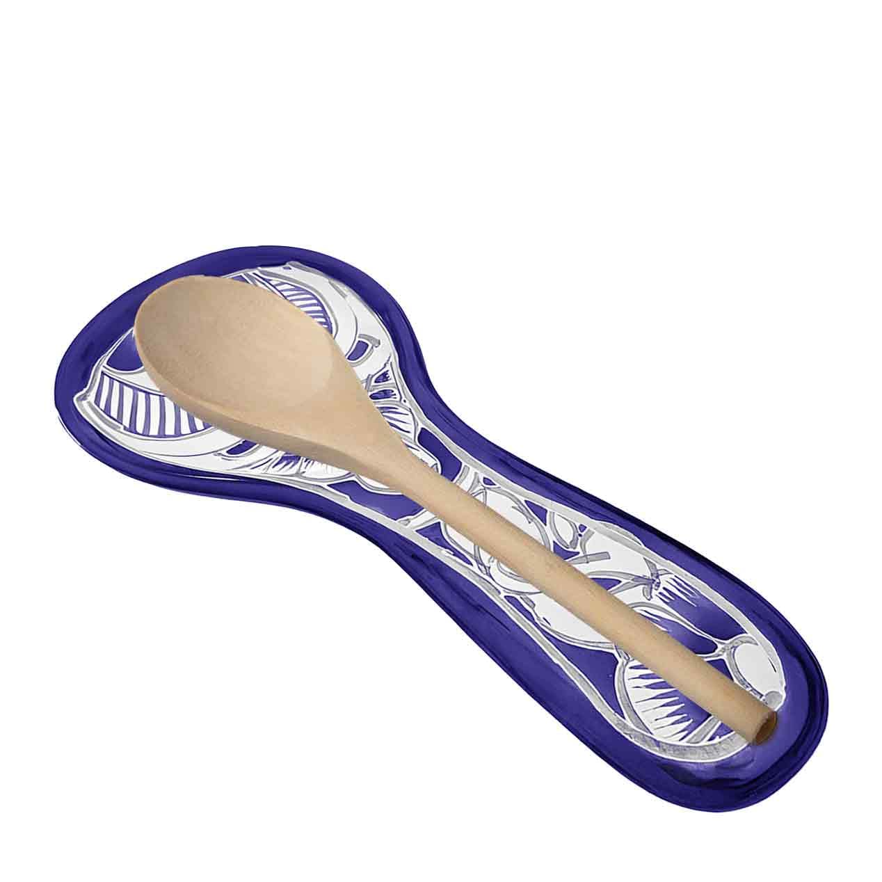 SPOON RESTS LARGE SET OF 2 TALAVERA MEXICAN CERAMIC BLUE & WHITE FOR STOVE TOP TABLE TOP