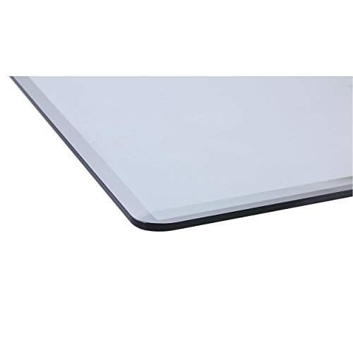 Milan Rectangle 1/2" Bevel Edge Glass Top, 44 x 84, Clear