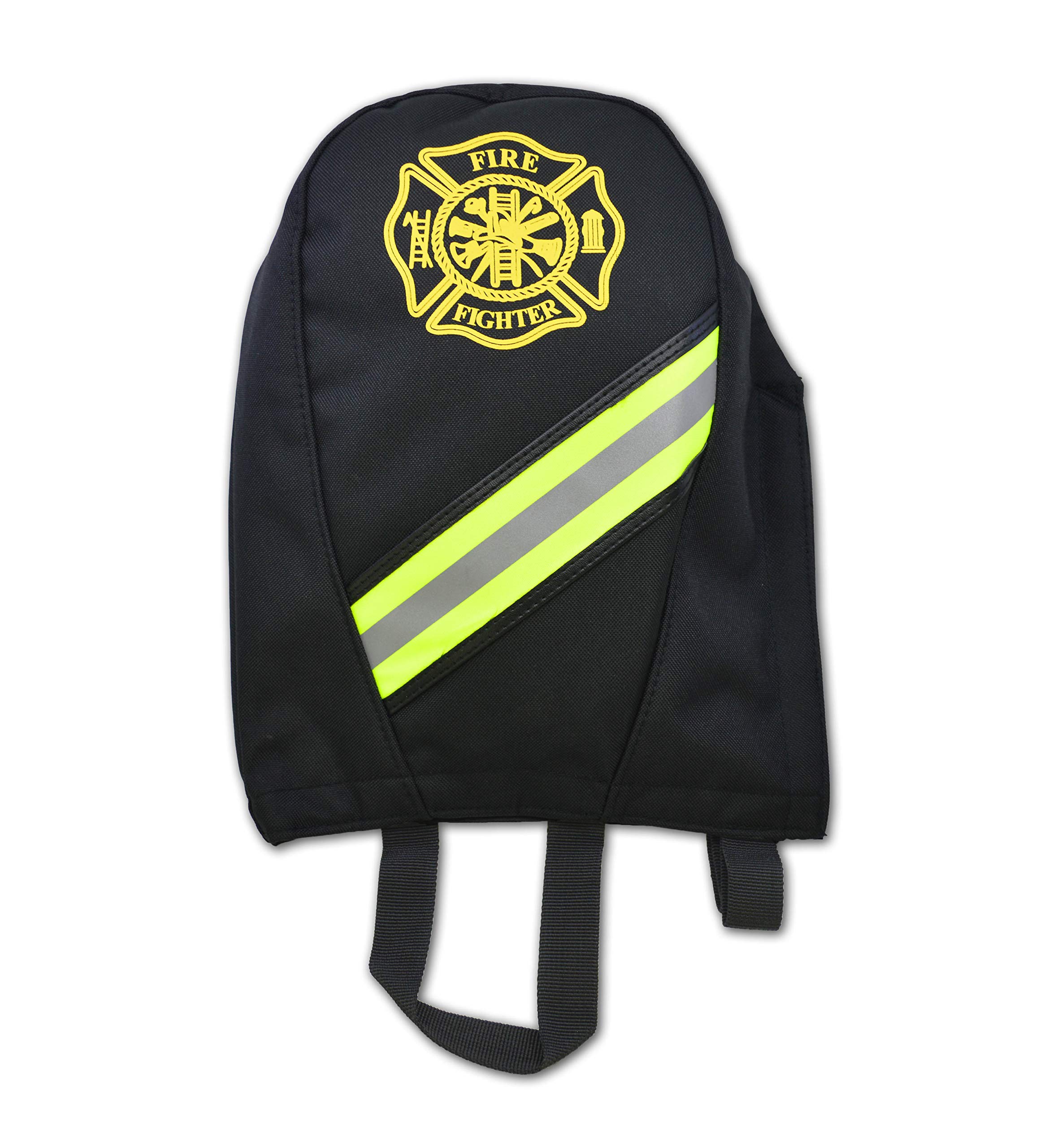 Lightning X Customizable Firefighter SCBA Air Pak Respirator Face Piece Mask Bag w/Embroidered Name - BLACK