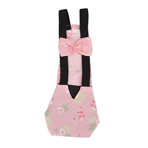 Zerodis Pet Chicken Diapers,Chicken Goose Duck Loose Tight Belt Diapers Poop Pocket Diapers Flamingo Pattern for Poultry Pet Using Cleaning(M)