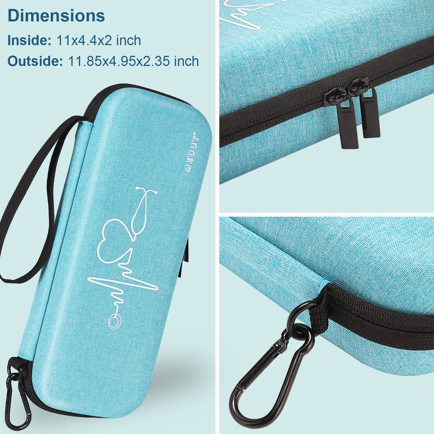 MEUUT 15 pcs Stethoscope Case Kits, Perfect Nurse Gift Include Stethoscope Case, Penlights with Batteries, Medical Scissor, Bandage Wraps, Badge Holders for Nursing Student Essentials