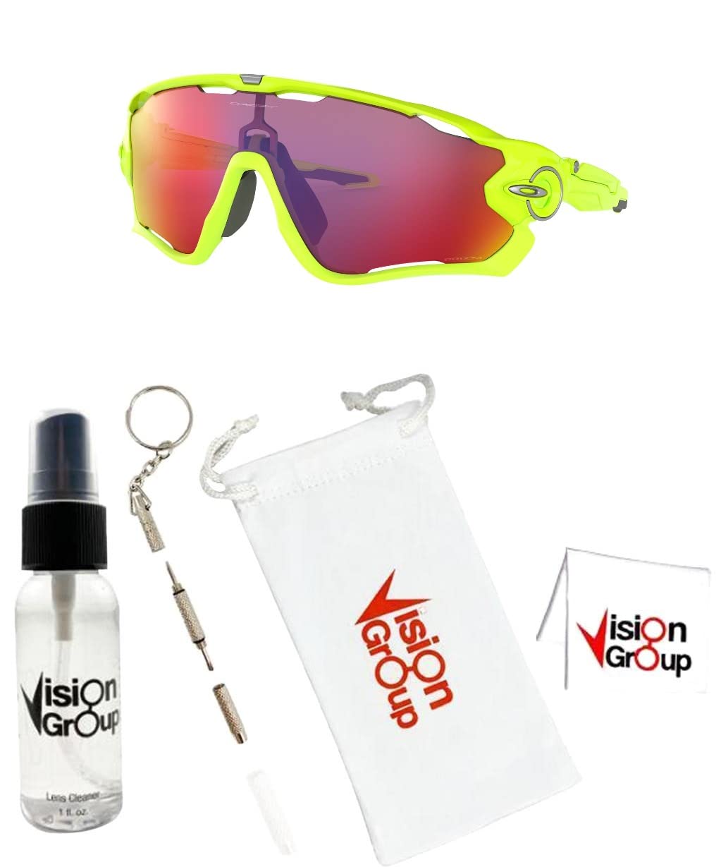 Oakley OO9290 JAWBREAKER Sunglasses + Vision Group Accessories Bundle (Retina Burn/Prizm Road (929026))