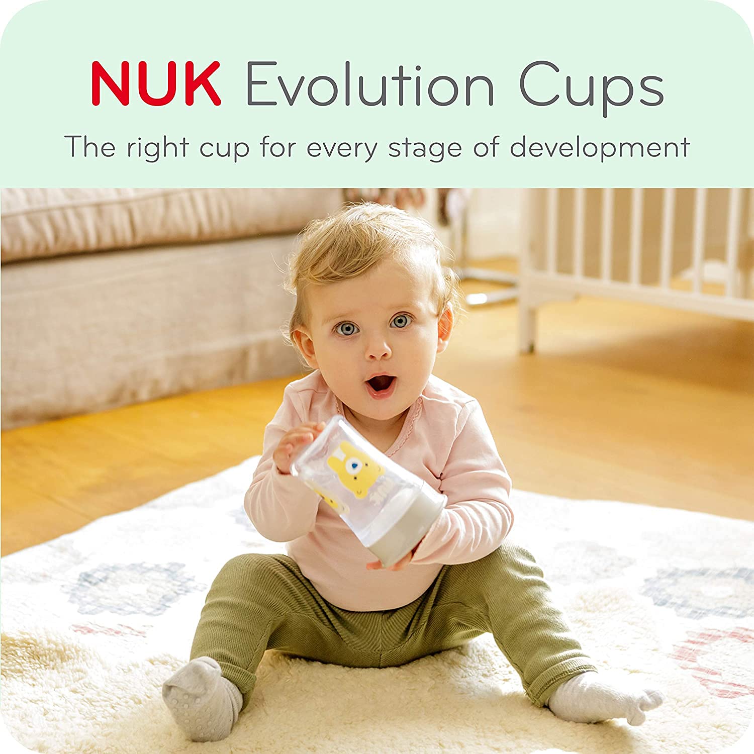 NUK Evolution 360 Cup (2 Pack, Purple Dog)