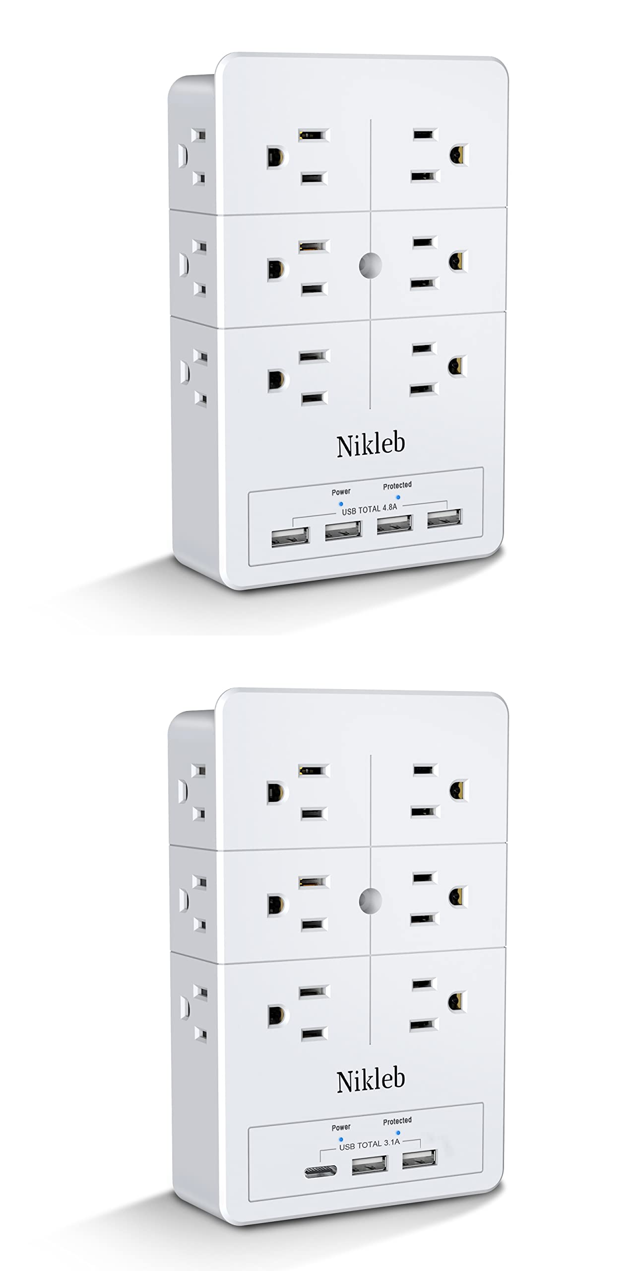 Surge Protector Outlet Extender Nikleb 12 Outlets Heavy Duty