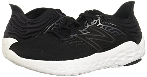 New Balance Women's Fresh Foam Beacon V3 Running Shoe, Black/White, 6.5