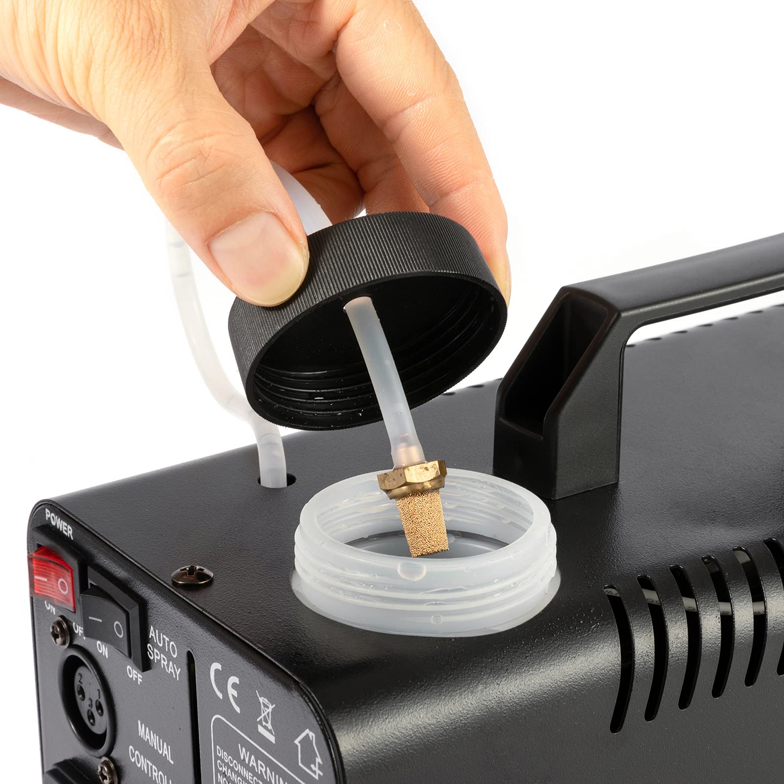 MFL. Fog Machine, Portable Smoke Machine with Wired Controller and Auto Spray Button for Stage, Disco, Halloween and Weddings (400W, 2000 CFM)