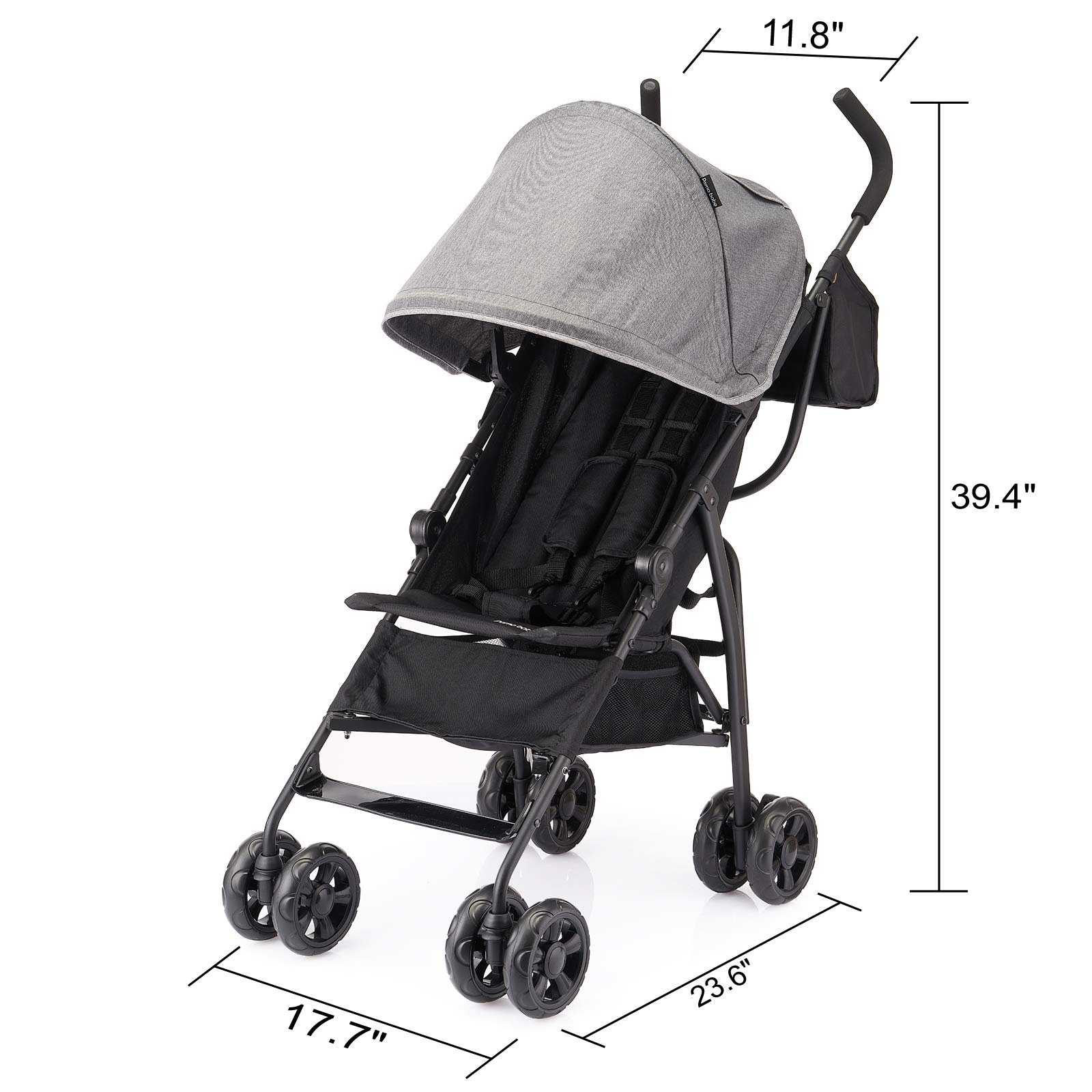 Lightweight Stroller, Umbrella Stroller for Toddler,Compact & Foldable Travel Stroller for Infant Grey