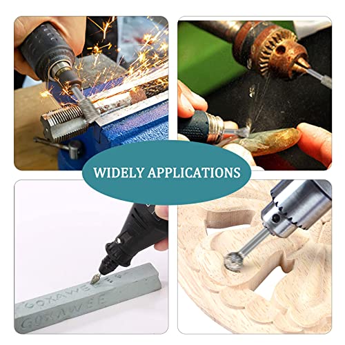 Stone Carving Set Diamond Burr Bits Compatible with Dremel, 20PCS Polishing Kits Rotary Tools Accessories with 1/8’ Shank For Carving, Engraving, Grinding, Stone, Rocks, Jewelry, Glass, Ceramics