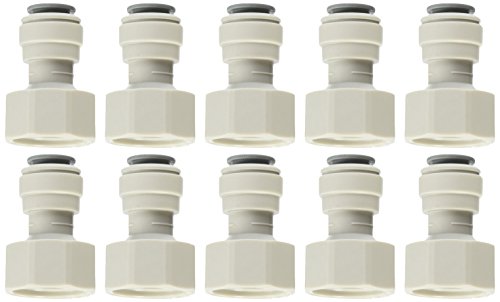 John Guest PI451215CS Female Connector, 3/8" OD x 5/8" BSPP (Pack of 10)