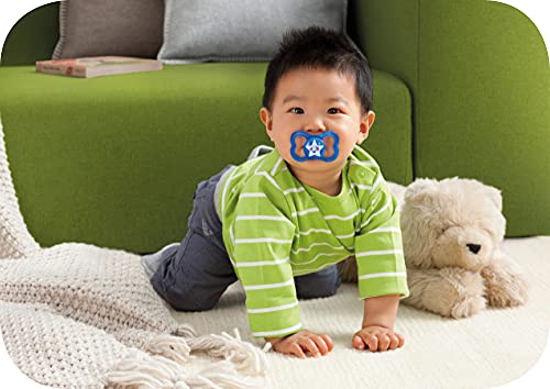 MAM Variety Pack Baby Pacifier, Includes 3 Types of Pacifiers, Nipple Shape Helps Promote Healthy Oral Development, 3 Pack, 6-16 Months, Boy,3 Count (Pack of 1)