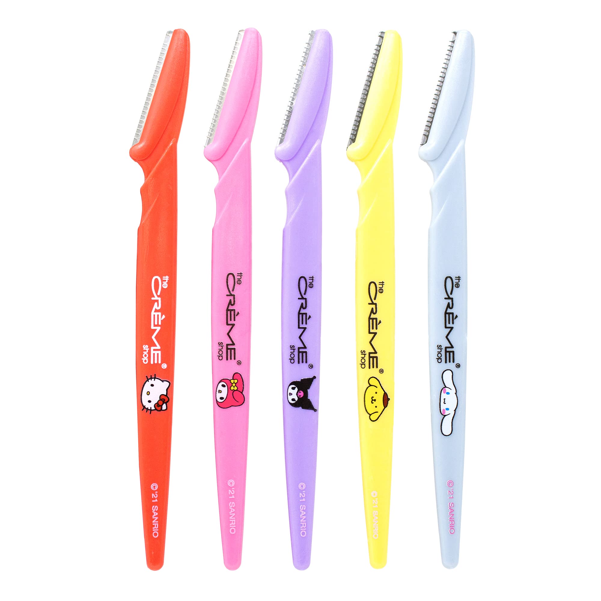 The Crème Shop | Hello Kitty Friends Over Fuzz! Perfect Arch Shaping Dermaplane Razors (Set of 5)