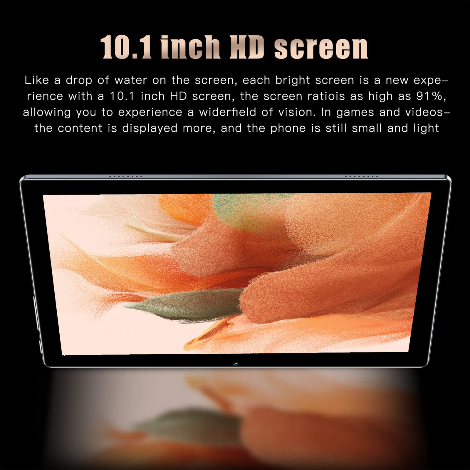 Tablet 10.1 Inch Android Tablet 2GB Ram 32GB Storage Dual Camera/Sim Car, Support 128GB Expand Storage TF Card Quad-core Processor, 2Ghz Widescreen Entertainment, Fast Responsive and Durable (Blue)