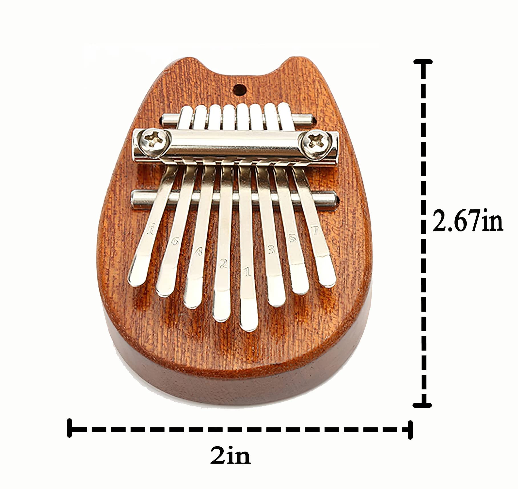 OMUU Mini Kalimba Thumb Piano, Solid Wood 8-Key Finger Piano With Lanyard, Portable Marimba Music Thumb Piano, The Best Gift for Novices.