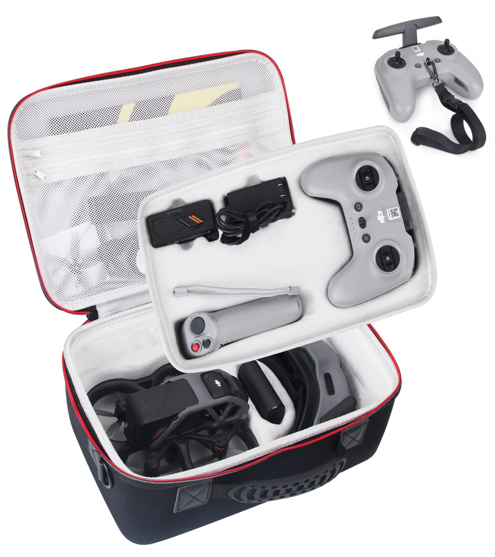Ueyake Avata Case for DJI Avata Pro-View Combo(DJI Goggles 2) with FPV Controller, Portable Travel Hard Carrying Bag for DJI Avata and Other Accessories(Complimentary Controller Lanyard Strap)