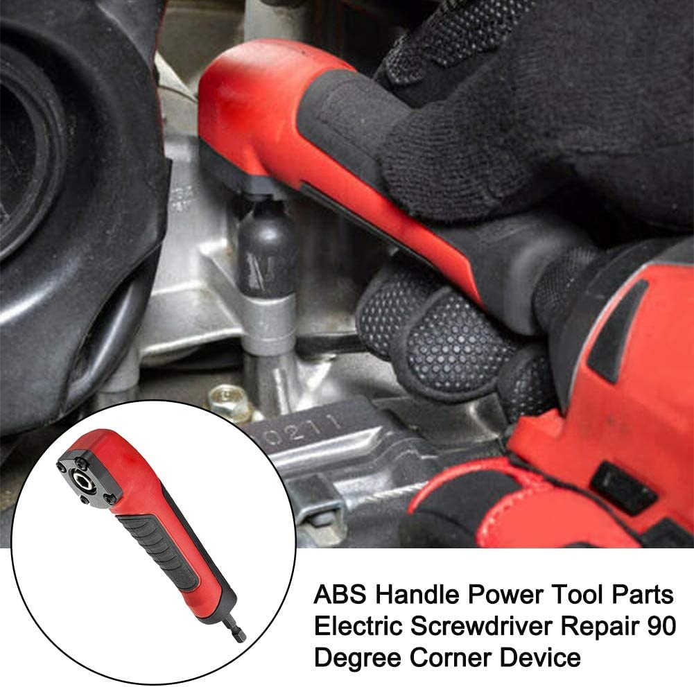Right Angle Attachment Electric Screwdriver Repair 90 Degree Corner Device Screwdriver Socket Adapter Drill Bit Corner Adapter, ABS Handle