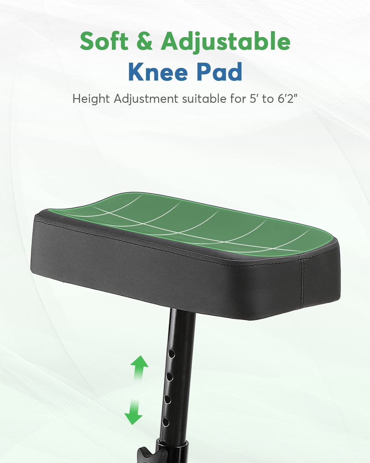 Knee Scooter, All Terrain Knee Scooter for Adults Steerable Knee Walker for Surgery, Broken Foot, Ankle Injuries Heavy Duty Crutches Alternative, Foldable-Knee-Scooter-Walker (Black)