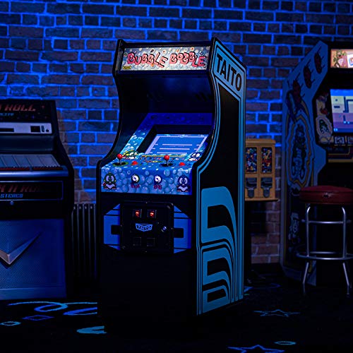 Numskull Quarter Arcades Bubble Bobble Collector's Edition Mini Arcade - 1/4 Scale Authentic Wooden Replica, Original ROM, Rechargeable Battery & 3W Speakers for Retro Enthusiasts