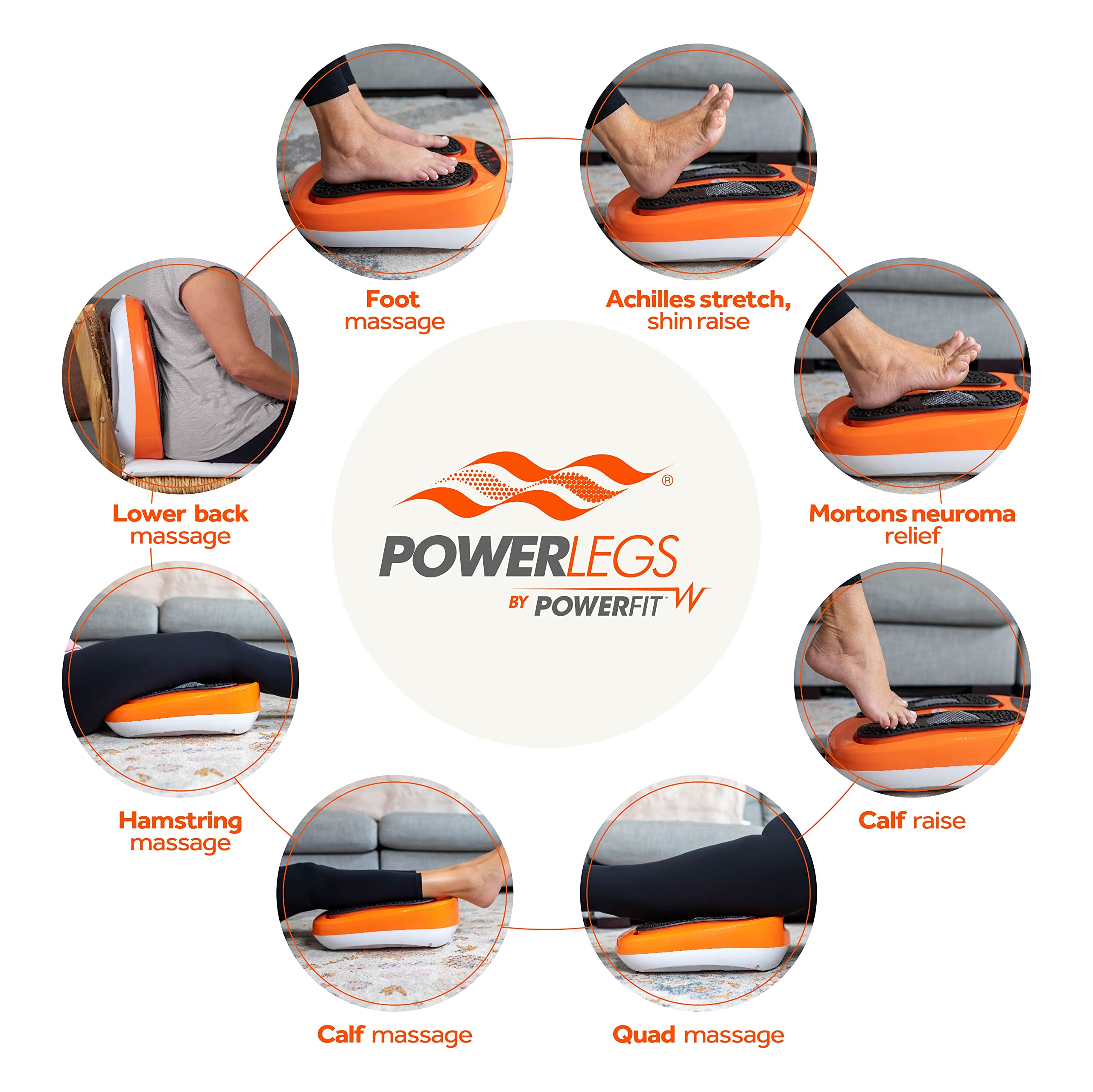 Power Legs Electric Foot Massager Machine with Remote Control, Adjustable Speed, Vibration - Calf Massager - Feet Massager for Neuropathy Pain Relief, Plantar Fasciitis, Leg Blood Circulation